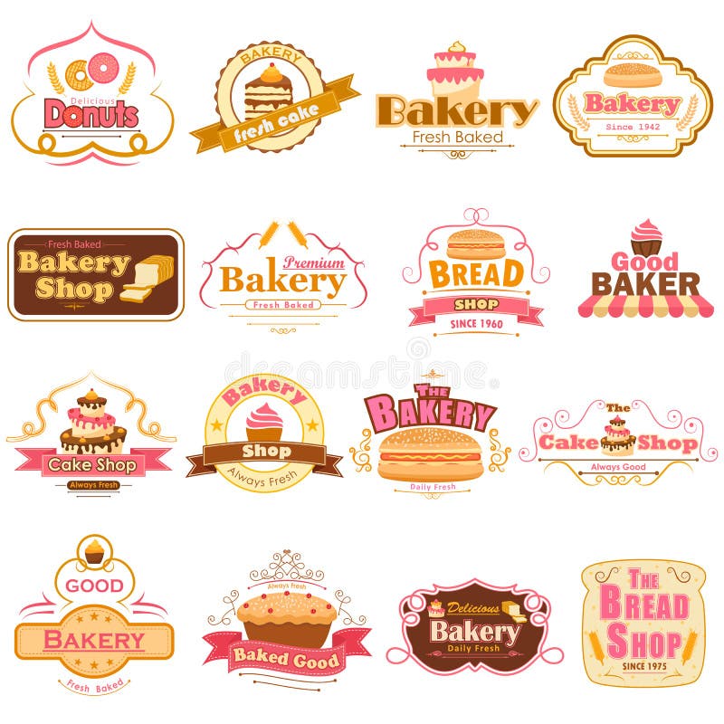Labels and Badges for Fresh Bakery Product Stock Vector - Illustration ...