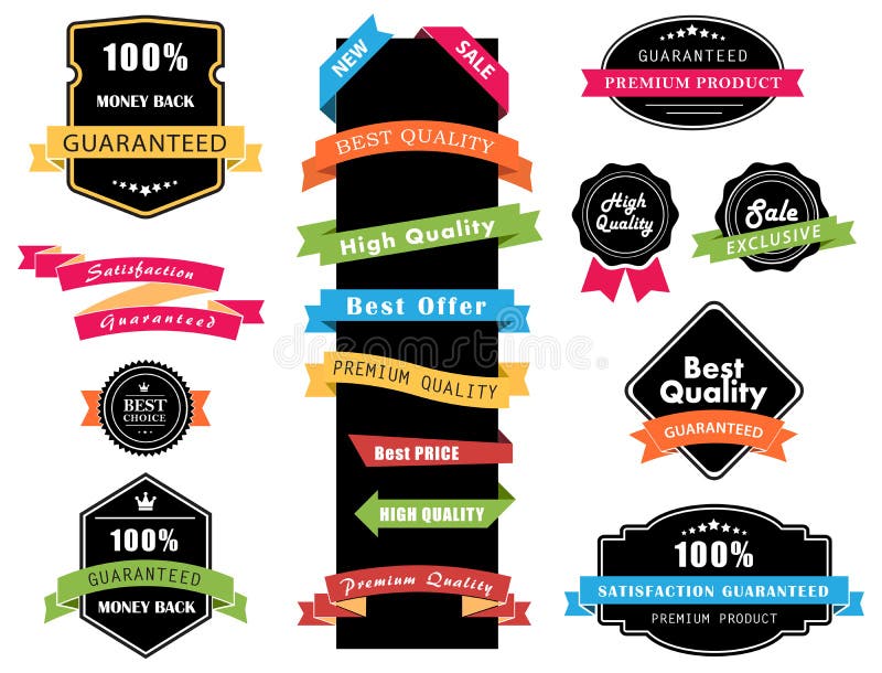 Labels, Banners, Ribbons and Stickers Vectors Stock Vector ...