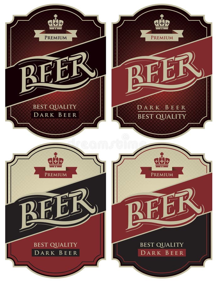 Beer label design. stock vector. Illustration of gold - 28018022