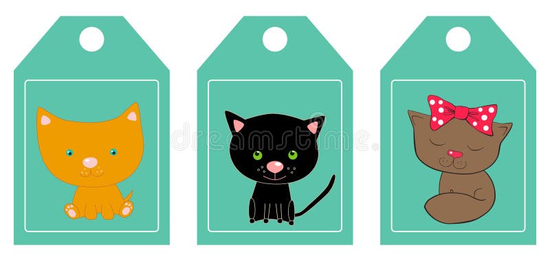 Labels. Cats stock illustration. Illustration of imagery - 28294494