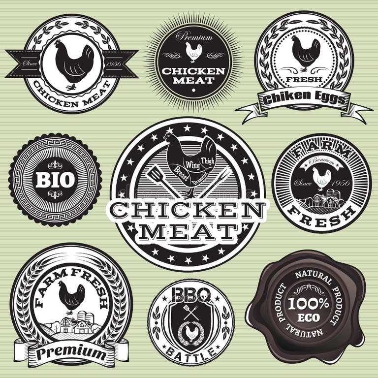 Retro Chicken Stamp Stock Illustrations – 2,101 Retro Chicken Stamp ...