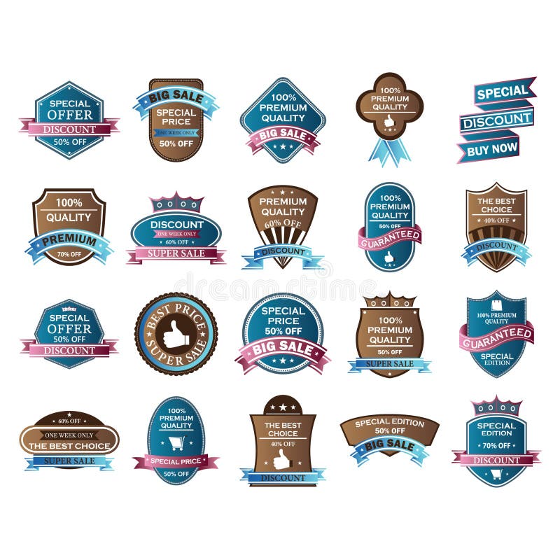 Labels Collection. Vector Illustration Decorative Background Design ...