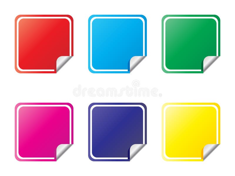 Labels different colors stock vector. Illustration of green - 6807344