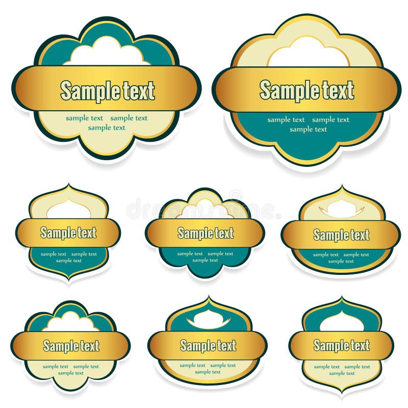 Labels for the Food with a Place for Text Stock Vector - Illustration ...