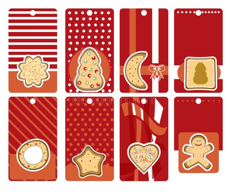Labels with gingerbread stock vector. Illustration of background - 26241732