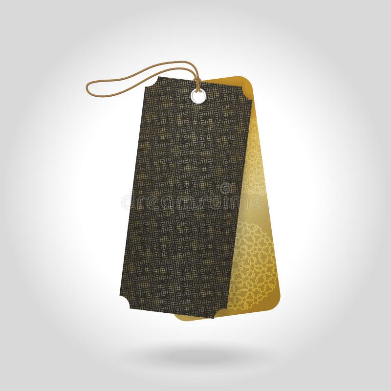 Labels with Golden Pattern, Template Vintage Set of Arabic Style ...