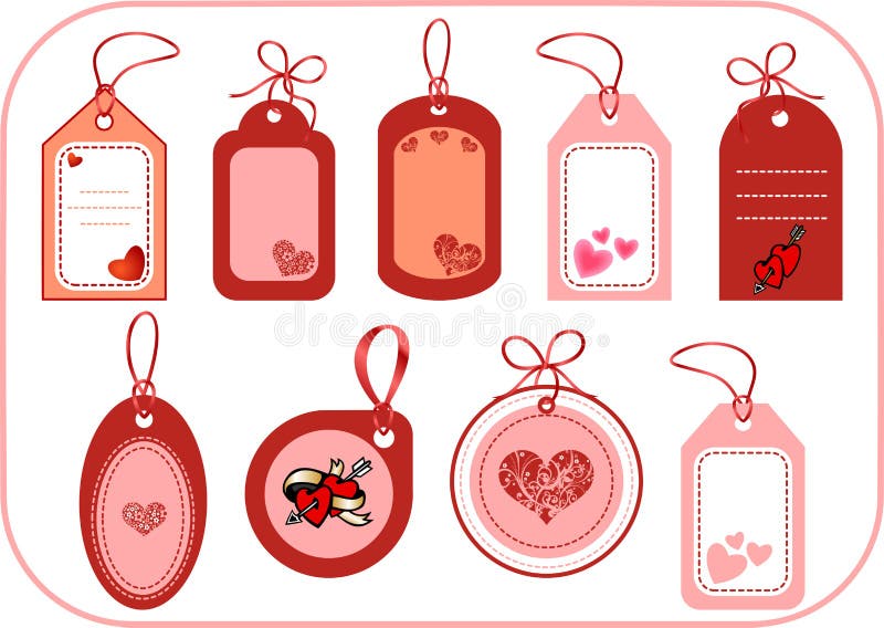 Valentine labels - vector stock vector. Illustration of frame - 12589691