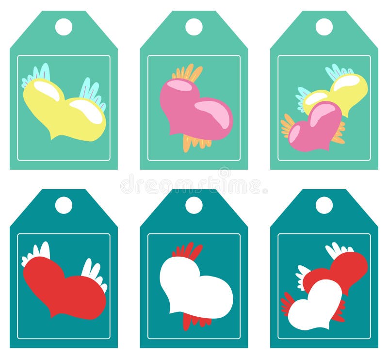 Labels. hearts stock illustration. Illustration of banner - 28294568
