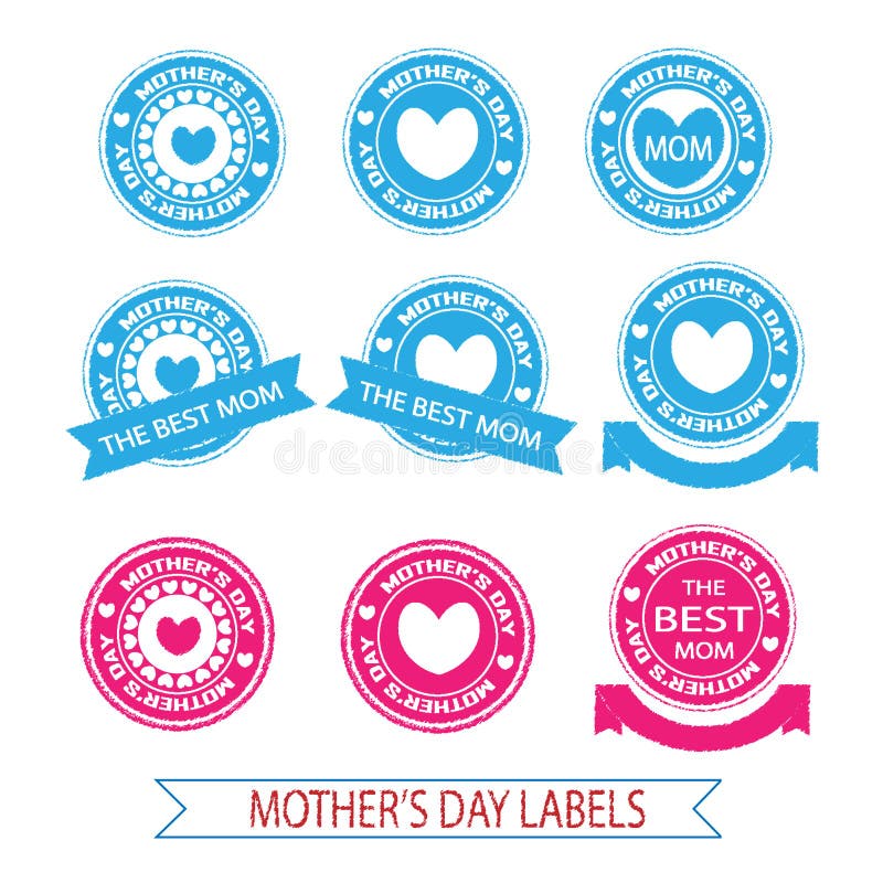 Labels mother day stock illustration. Illustration of celebration ...