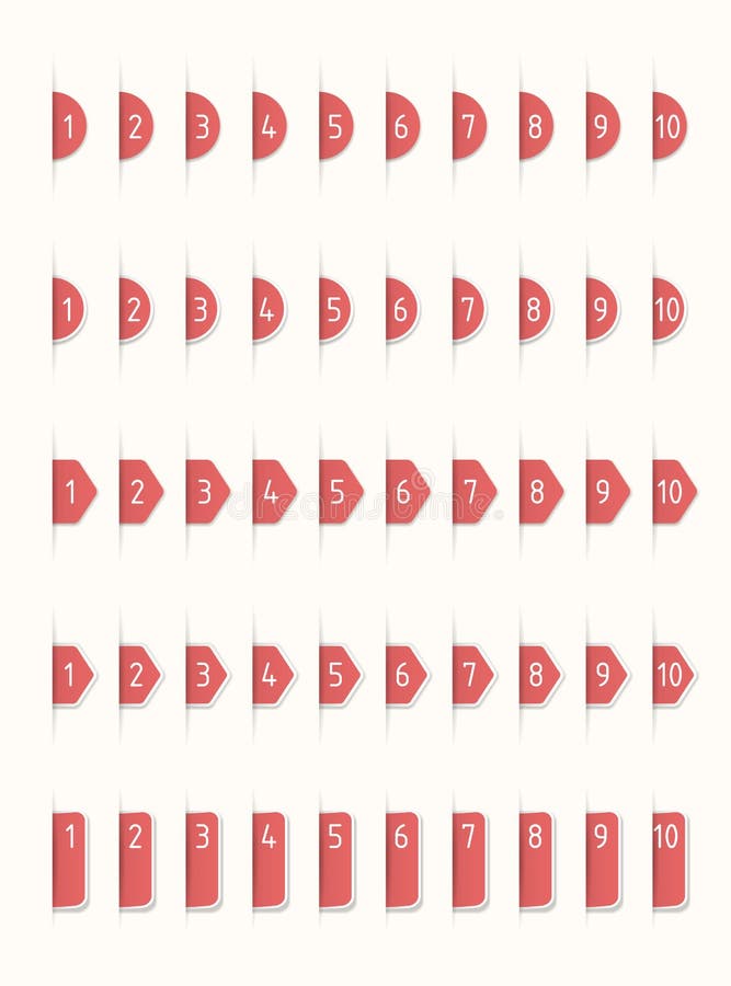 Labels with numbers stock vector. Illustration of graphic - 38377757