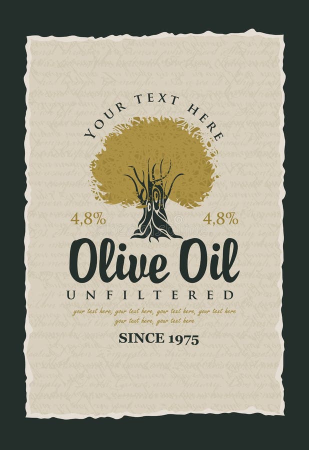Labels for olive oils stock illustration. Illustration of decoration ...