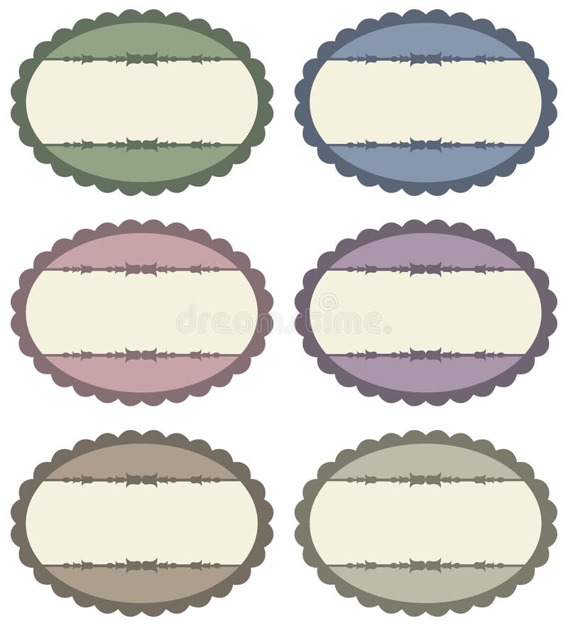 Labels oval stock vector. Illustration of label, fancy - 31806281