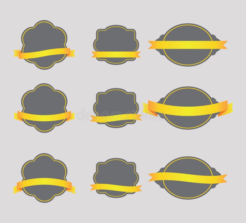 Labels and ribbons stock vector. Illustration of element - 42584502