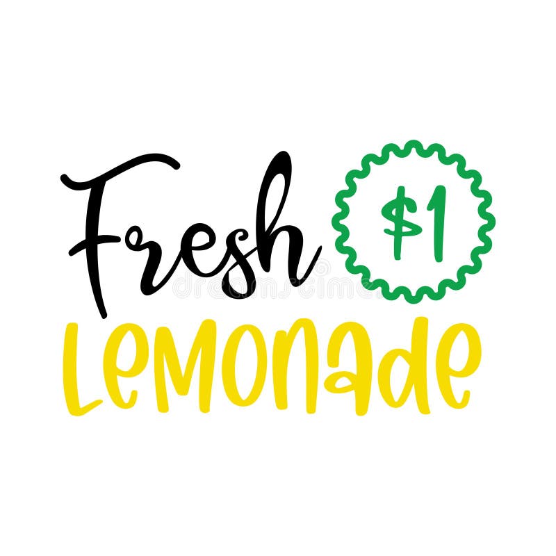 Labels and Signs of Fresh Lemonade with Lemon. Vector Illustrations for ...