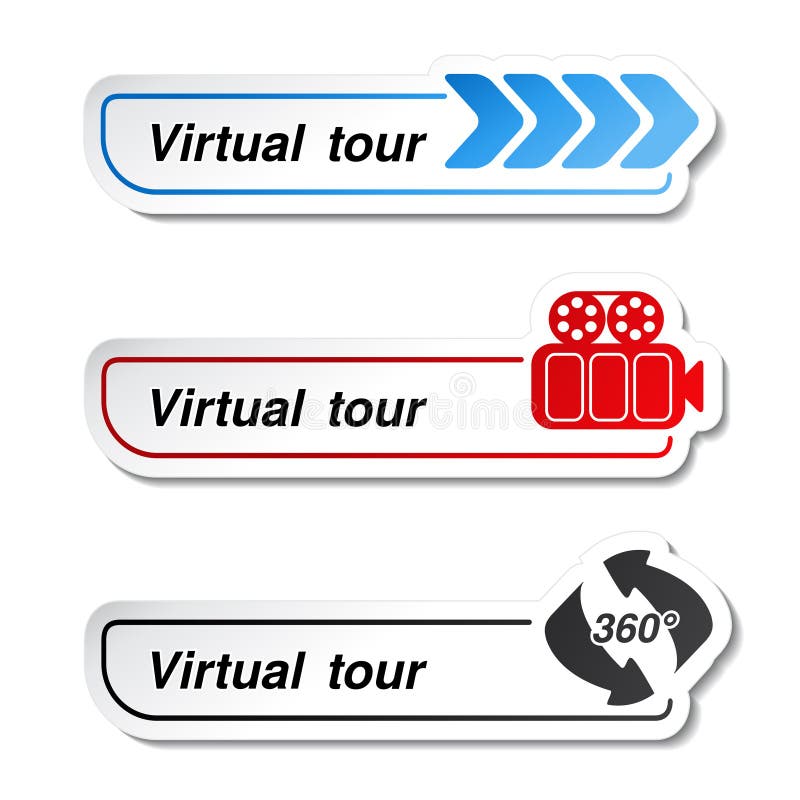 Labels - Stickers for Virtual Tour Stock Vector - Illustration of icon ...
