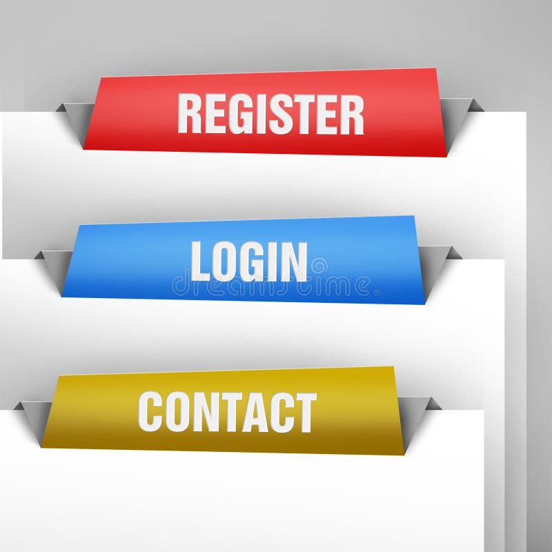 Labels / Stickers on the Web Page Concept Stock Illustration ...