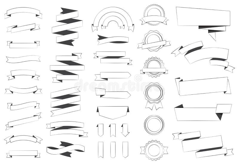 Label Banner Tag Sticker Badge Vintage Vector Set Stock Vector ...