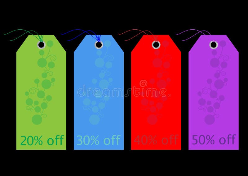 Tags & Labels Cute Polka Dots Stock Illustration - Illustration of ...