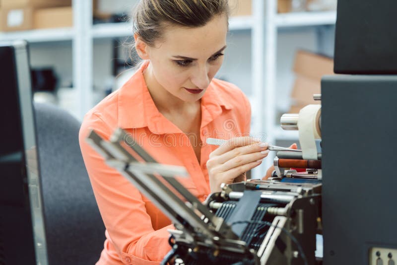 Labels To Be Printed on Being Inserted into Printing Machine Stock ...