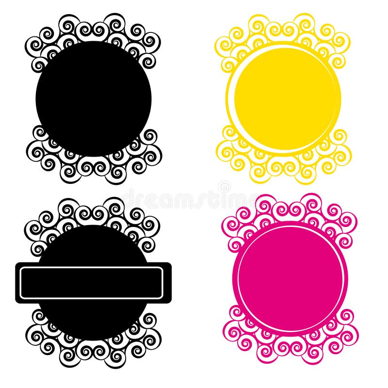 Color Labels With Number On White Background Stock Vector ...