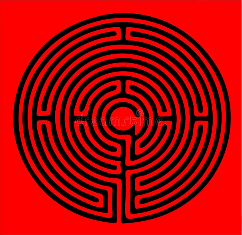 Laberinto del vector ilustración del vector. Ilustración de mente - 5718823