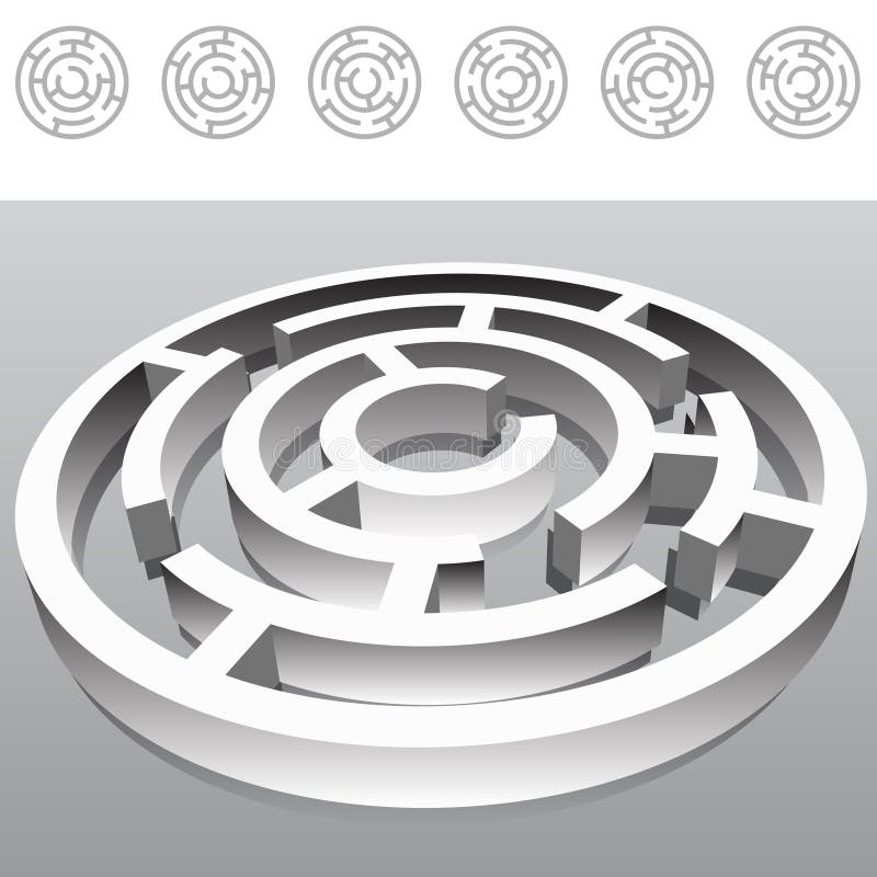 Laberinto Circular Ilustraciones Stock, Vectores, Y Clipart – (4,307 ...