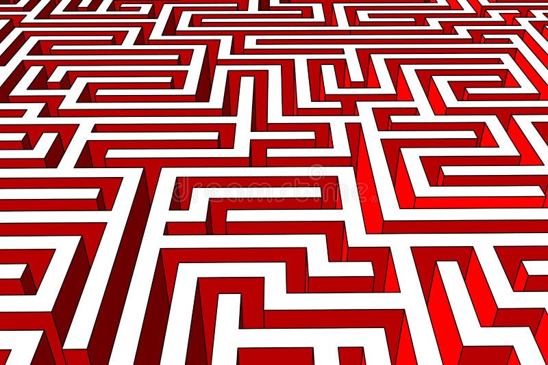 Laberinto ilustración del vector. Ilustración de digital - 16514329