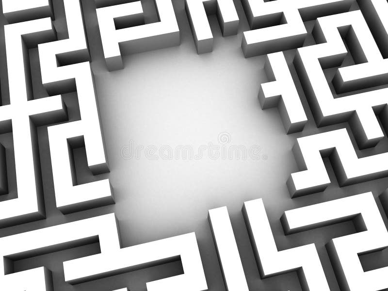 Laberinto 3d stock de ilustración. Ilustración de criba - 3072983