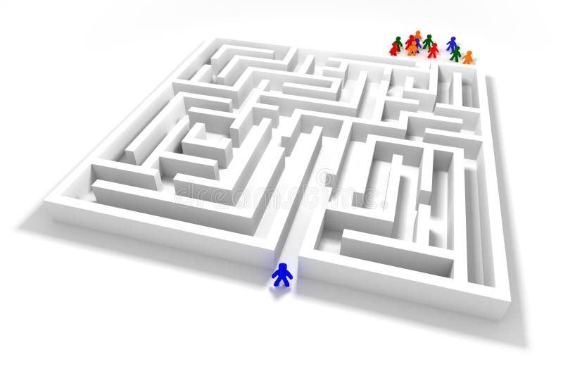 Laberinto stock de ilustración. Ilustración de problema - 4578657