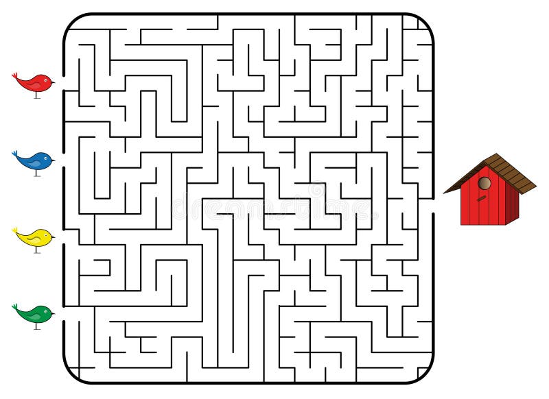 Laberinto ilustración del vector. Ilustración de compartimiento - 50061253
