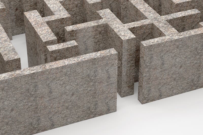 Laberinto stock de ilustración. Ilustración de pared - 55610293