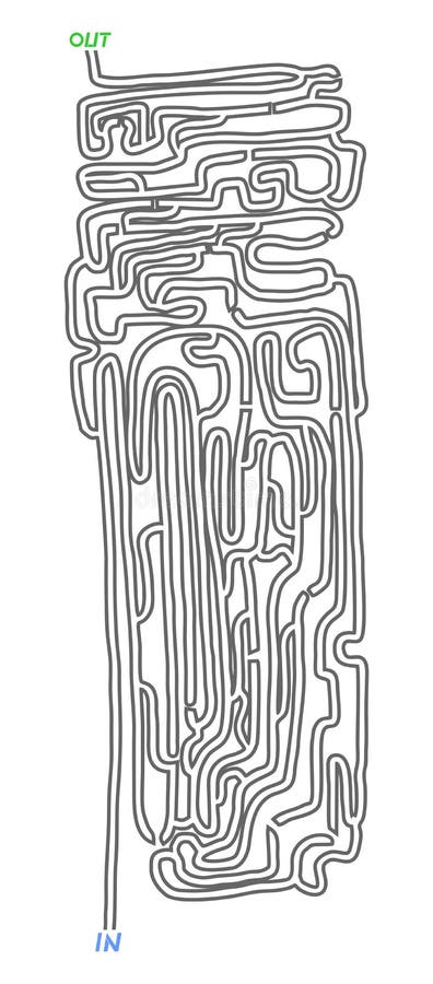 Cara Creativa Del Laberinto Ilustración del Vector - Ilustración de ...