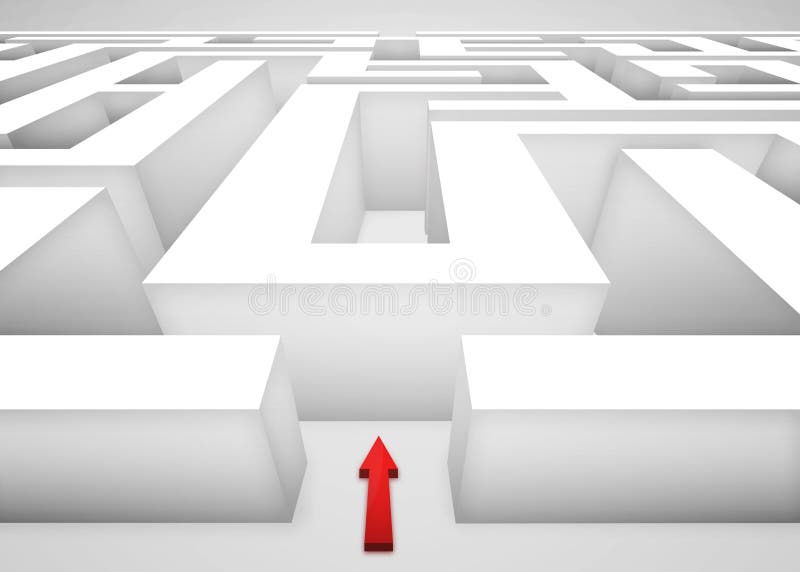 Laberinto 3d stock de ilustración. Ilustración de camino - 48155171
