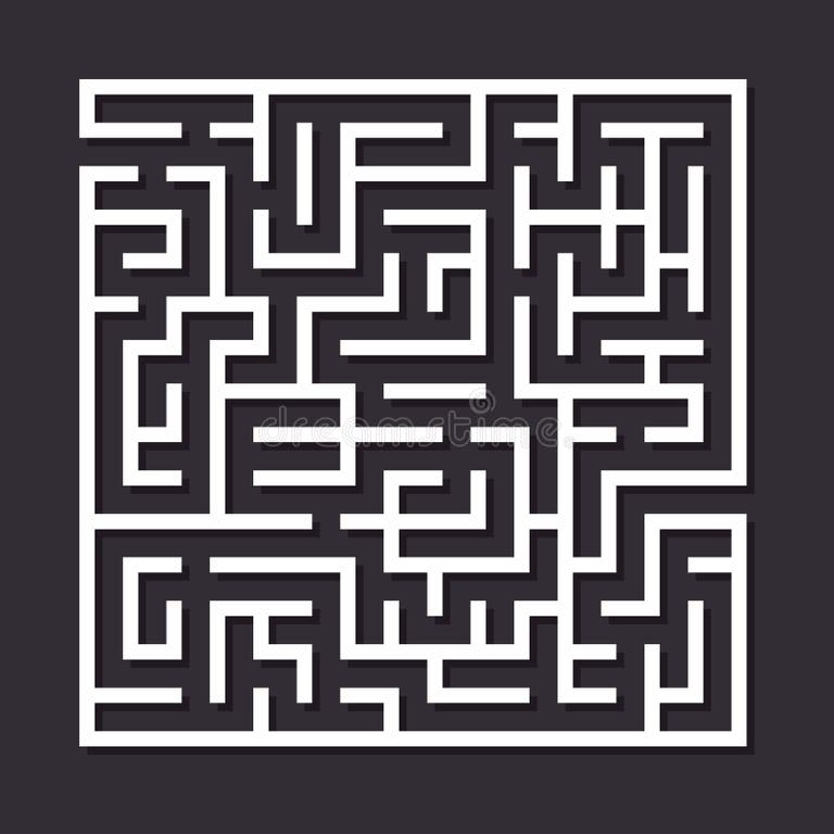 Laberinto De Papel Del Laberinto Ilustración del Vector - Ilustración ...