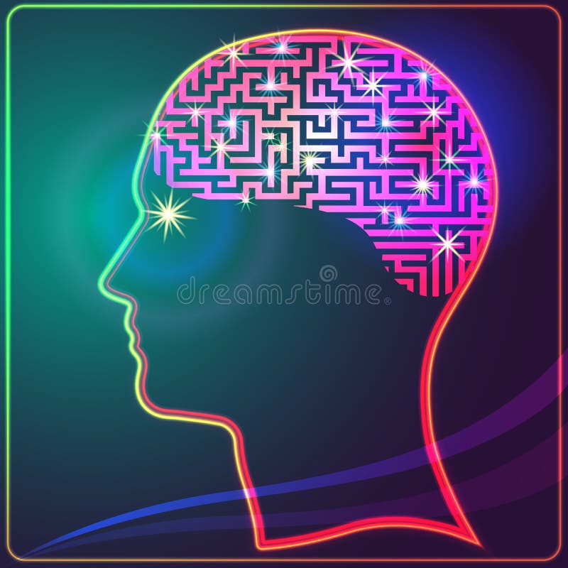 Laberinto del cerebro ilustración del vector. Ilustración de células ...