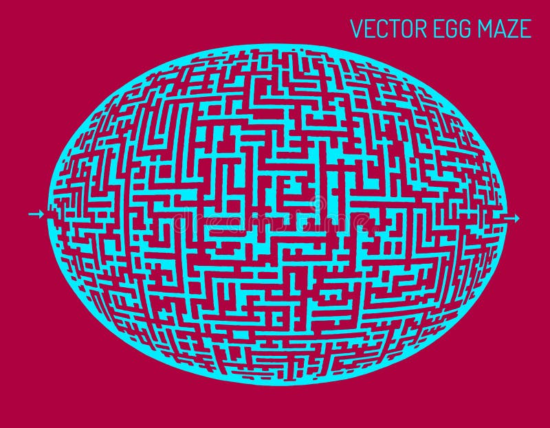 Laberinto Del Ejemplo Del Huevo Del Vector (laberinto) Ilustración del ...
