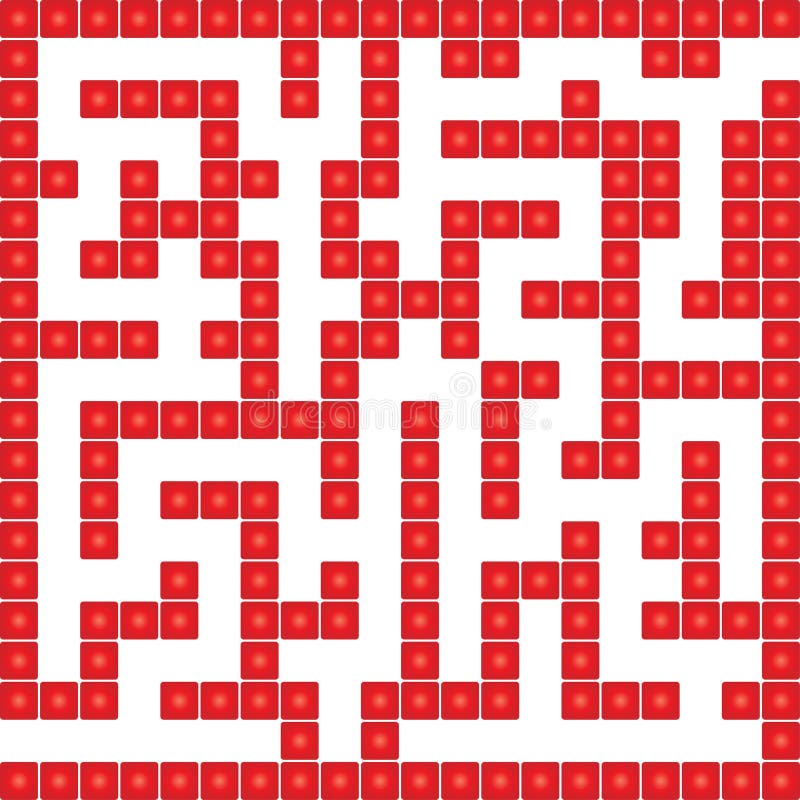 Laberinto rojo ilustración del vector. Ilustración de pierda - 9776121