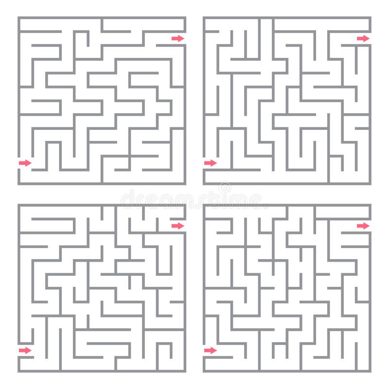 Laberinto del vector ilustración del vector. Ilustración de cuatro ...