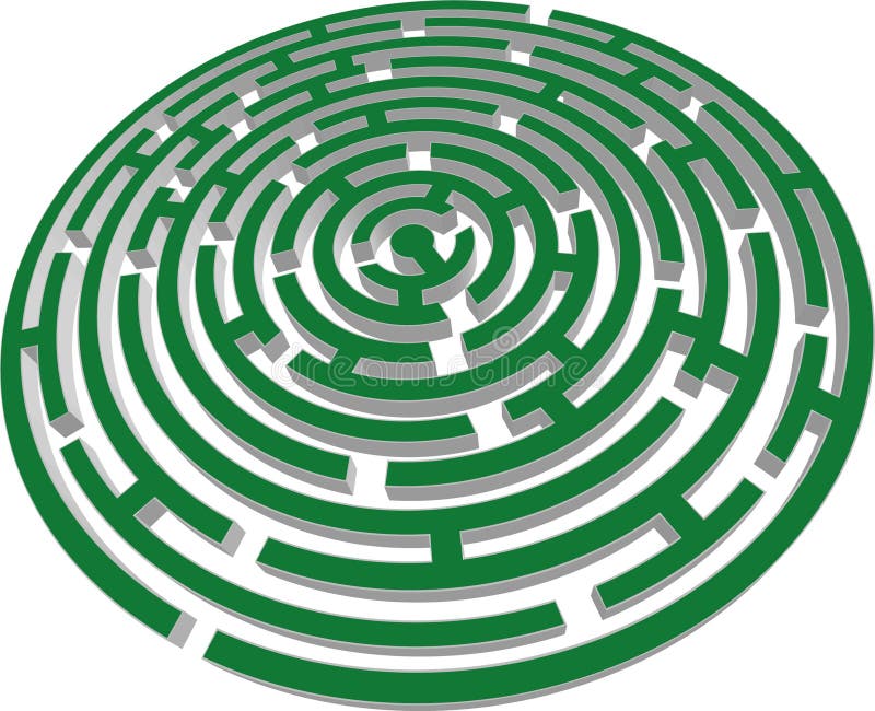 Laberinto del vector 3d ilustración del vector. Ilustración de extremo ...