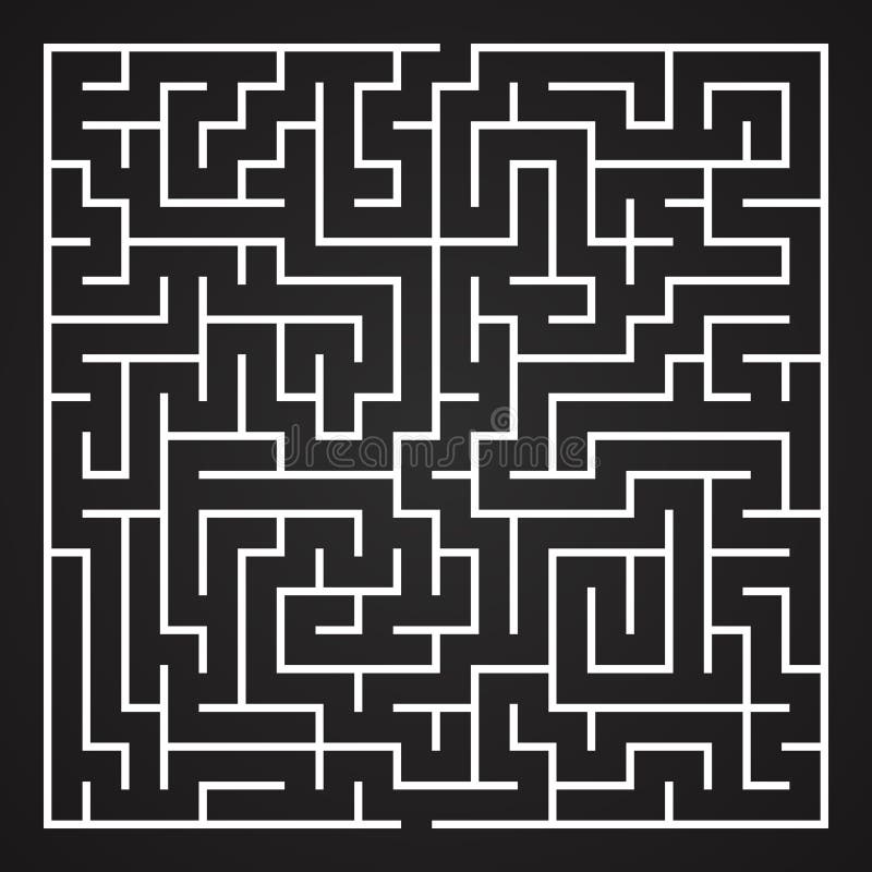 Vector Maze Frame Vintage Maze Border Ilustración del Vector ...