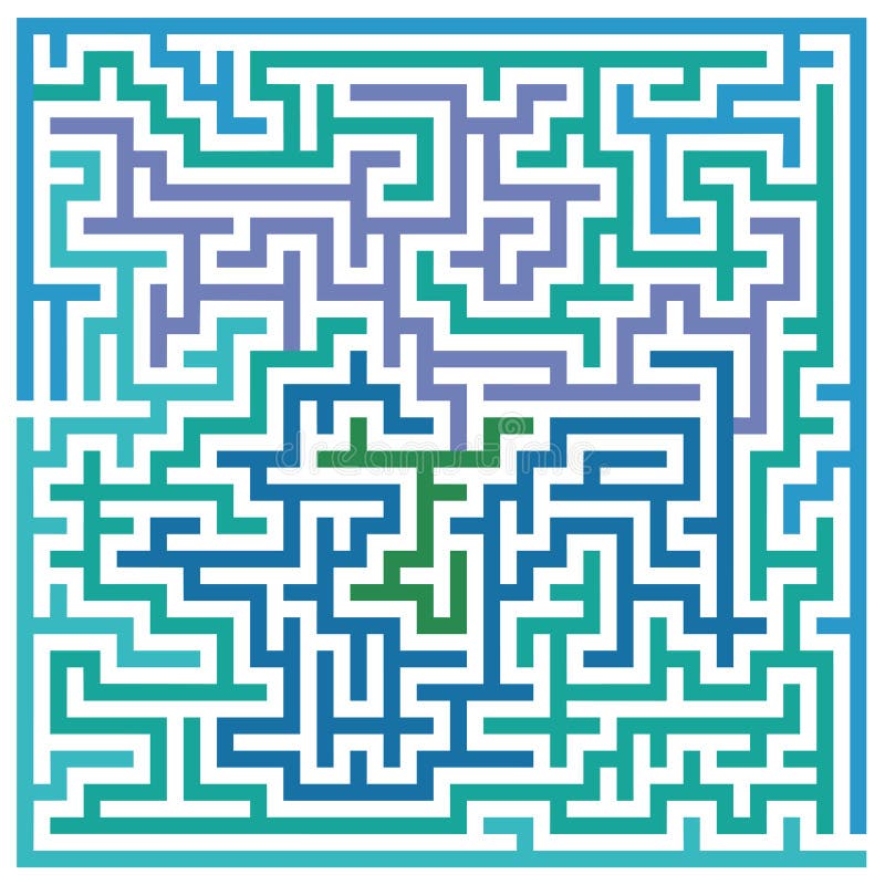 Laberinto complejo stock de ilustración. Ilustración de modelo - 6807817