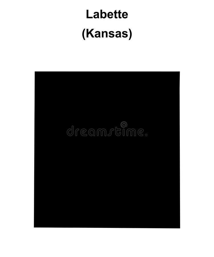 Labette outline map stock illustration. Illustration of area - 357983750