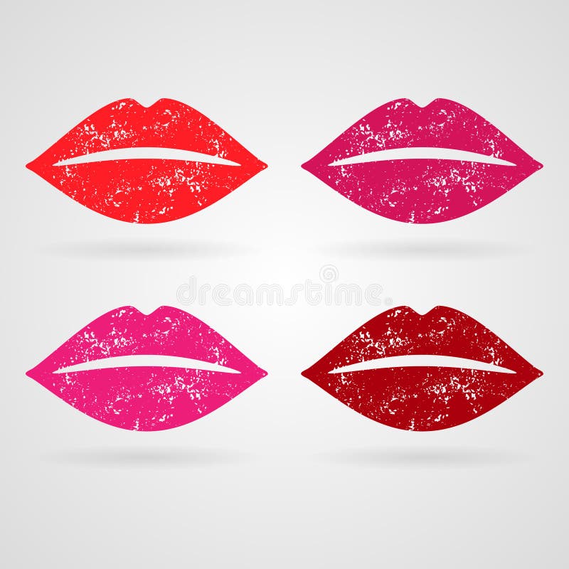 Labios del vector fijados ilustración del vector. Ilustración de labio ...