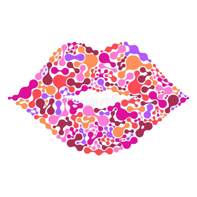 Estructura De Los Labios, Esquema Anatomía De Los Labios Sobre Fondo ...