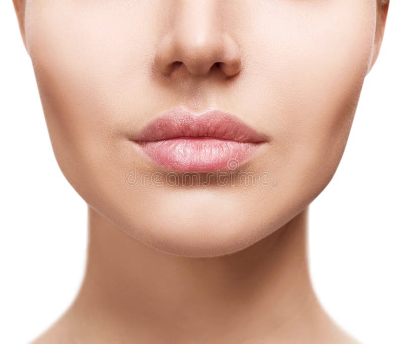 Labios Regordetes Del Color Rojo En La Raja Del Libro Blanco Imagen de ...