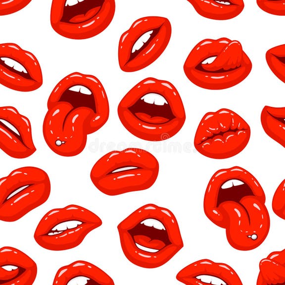 Labios rojos, una textura ilustración del vector. Ilustración de beso ...