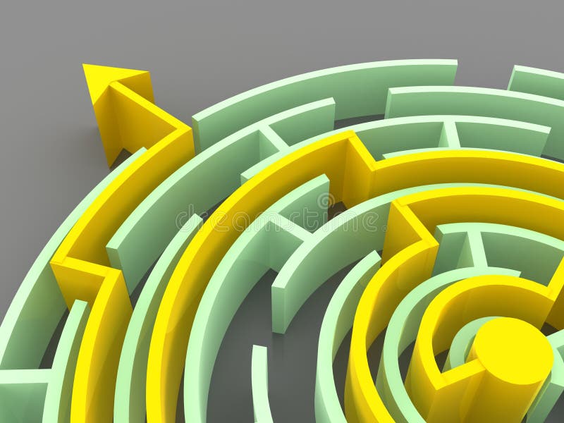 Labirinto ilustração stock. Ilustração de labirinto, geometria - 12492272