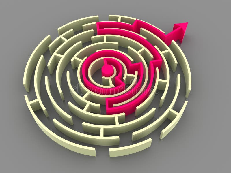 Labirinto ilustração stock. Ilustração de labirinto, seta - 12961579