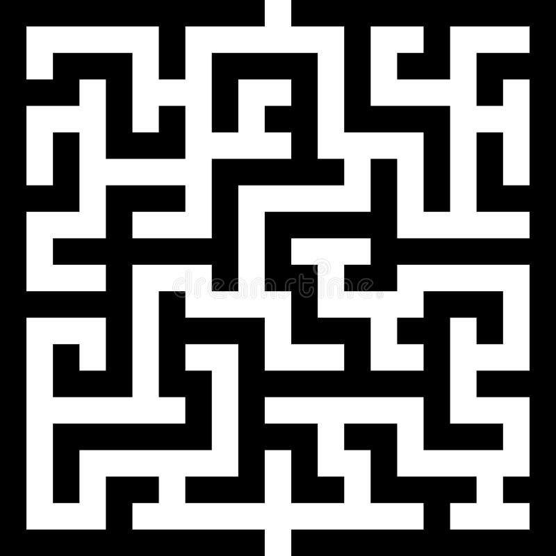 Labirinto preto do vetor ilustração do vetor. Ilustração de problemas ...