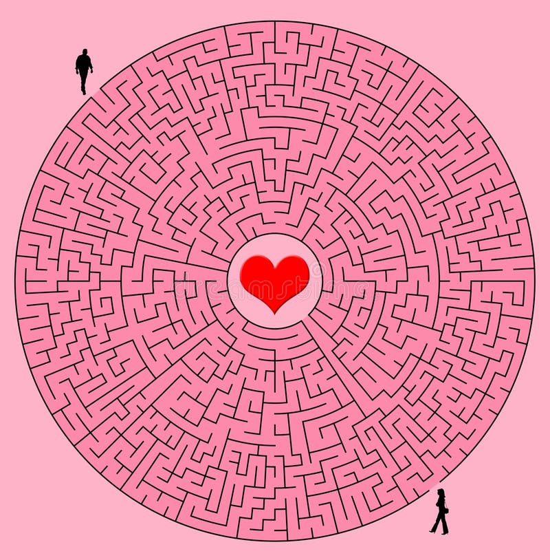 Labirinto d'amore illustrazione di stock. Illustrazione di dissentire ...